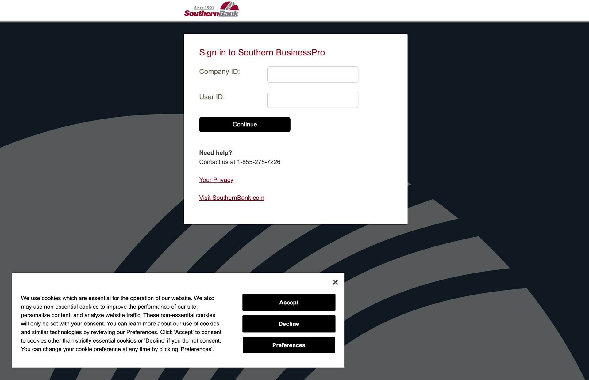 Business Login - Southern Bank